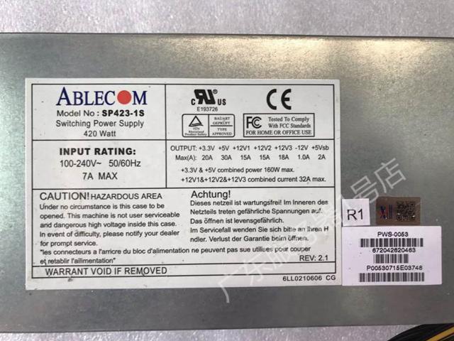 Click here for For Super Micro ABLECOM 1U server power supply SP4... prices