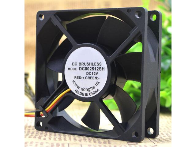 Click here for DC802512SH 12V 8025 8CM mute 3 wire cooling fan prices