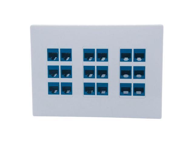 Click here for 3 Gang 166 X 119mm Style 18 Ports CAT6 RJ45 Wall P... prices