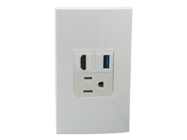 Click here for 1 Gang No Screw US Power Socket 1 Port USB 3.0 1 P... prices