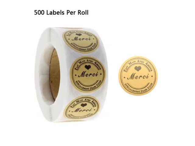 Click here for 500pcs Natural Kraft Merci French Thank You Fait M... prices