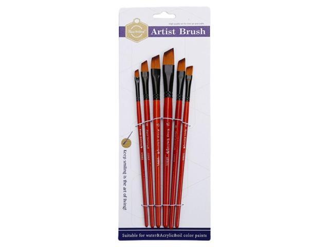 Click here for 6x Acrylic Paint Brush Set Angled Nylon Hair Brush... prices