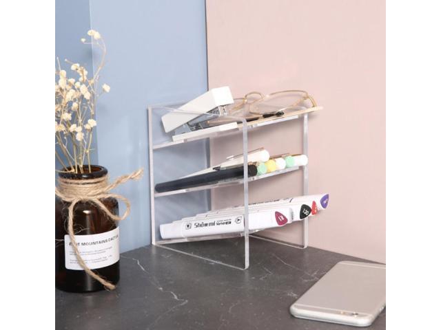 Click here for Desktop 3-grid Clear Pen Holder Transparent Makeup... prices