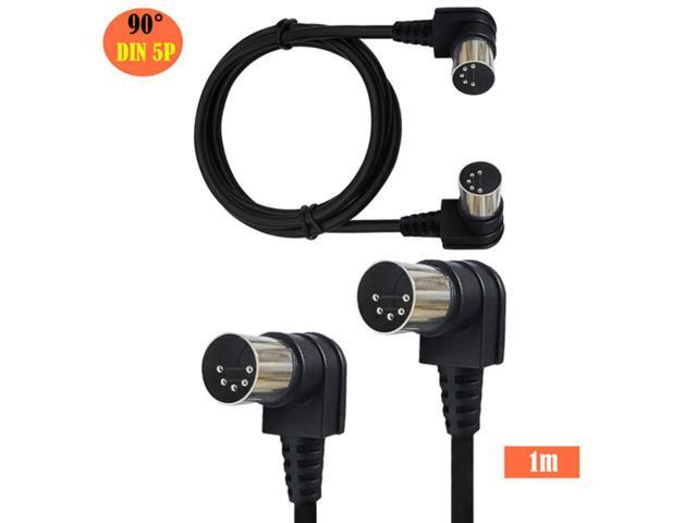 Click here for Double 90 Degree Right Angle MIDI 5 PIN Male To MI... prices