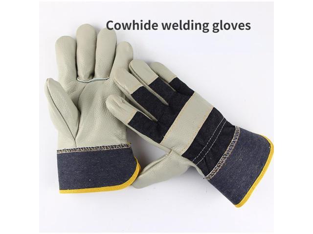 Click here for Work Gloves Cowhide Leather Men Working Welding Sa... prices