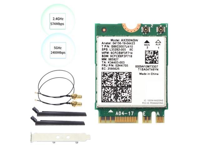 Click here for WiFi Adapter AX200NGW WiFi 6 M.2 NGFF 3000Mbps Blu... prices