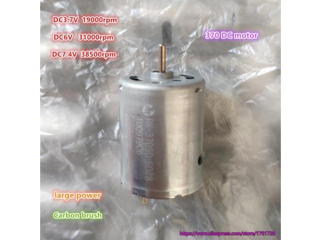 Click here for large power 370 DC motor RK-370SD-5028 3.7V 6V 7.4... prices