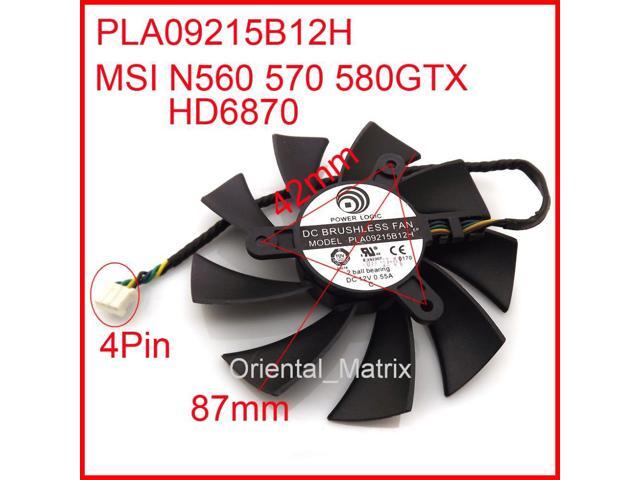 Click here for PLA09215B12H 12V 0.55A 87mm 4Wire 4Pin For MSI N56... prices