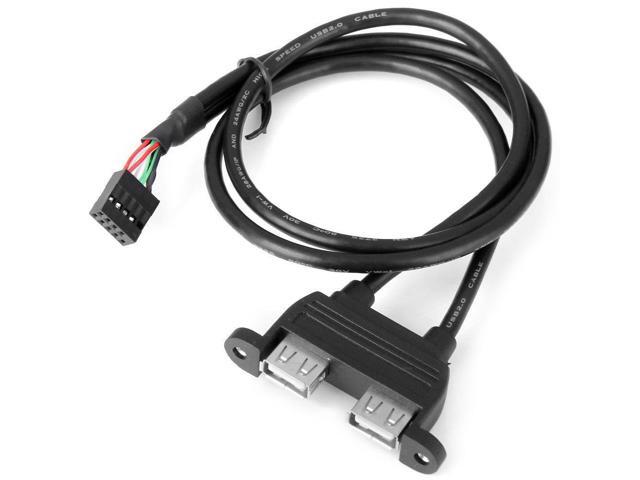 Click here for 0.5M Dual USB2.0 A Type Female to Motherboard 9 Pi... prices