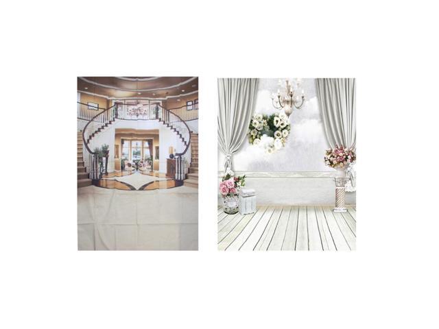 Click here for 2Pcs 5X7FT Staircase/White Curtain Backdrop Studio... prices