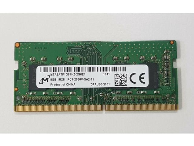 Click here for RAM for Micron 8G 1RX8 PC4-2666V-SA2-11 MTA8ATF1G6... prices