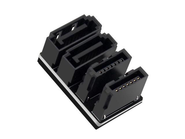 Click here for Dual SATA 7Pin Female to 7Pin Male 360 Degree Angl... prices