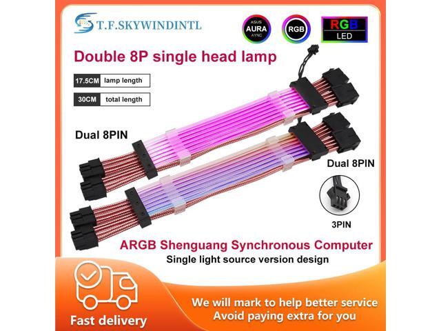 Click here for Single Head 8Pin (6 + 2)*2 RGB Cable Neon CPU Cabl... prices