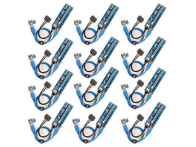 Click here for The 12 Pack PCI-E Riser for BitcoinLitecoin ETH Co... prices