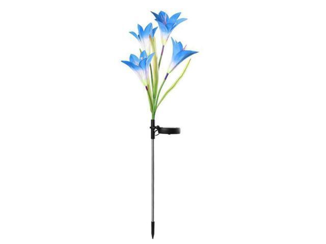 Click here for Solar Lily Flower Garden Lights - Blue - Pack of 1... prices