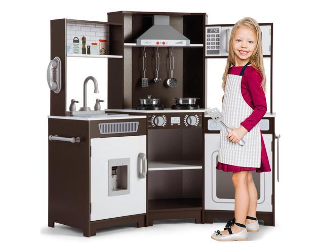 Click here for JOYLDIAS Kids Play Kitchen Corner Wooden Pretend T... prices