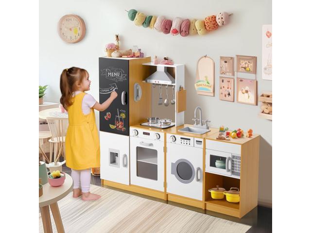 Click here for JOYLDIAS Kids Play Kitchen Set  Wooden Free Combin... prices