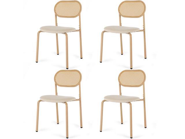 Click here for COSVALVE Boho Dining Chairs Set of 4 with Rattan B... prices