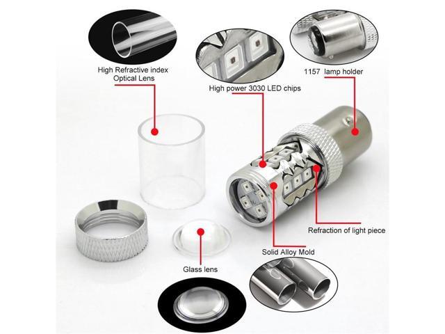 Click here for Paiying 2pc Red 1157 BAY15D 3030 LED Light Bulbs F... prices