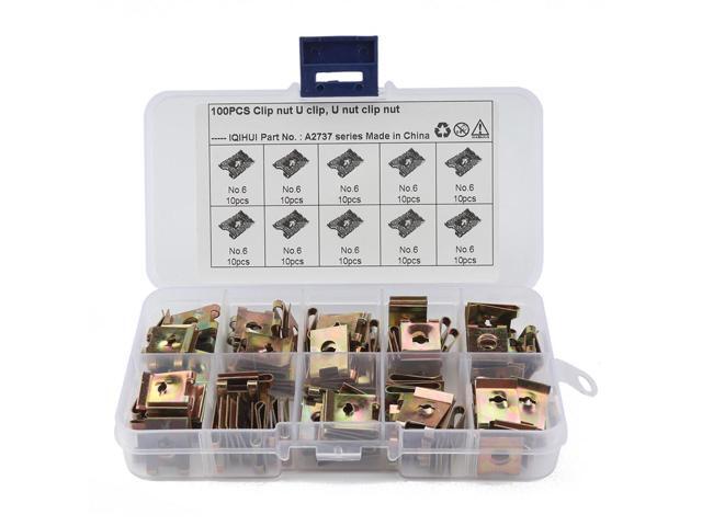 Click here for Paiying 100pcs U-type Clips Fasteners Screw Automo... prices
