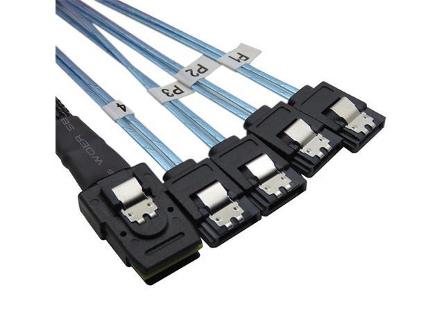 Click here for Yassdwbn 1x 1 Meter Mini SAS 4.0 SFF-8087 to 4 SAT... prices
