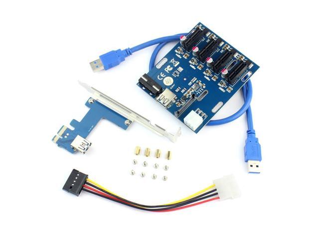 Click here for PCIe 1 to 4 PCI Express 1X Slots Riser Card Mini I... prices