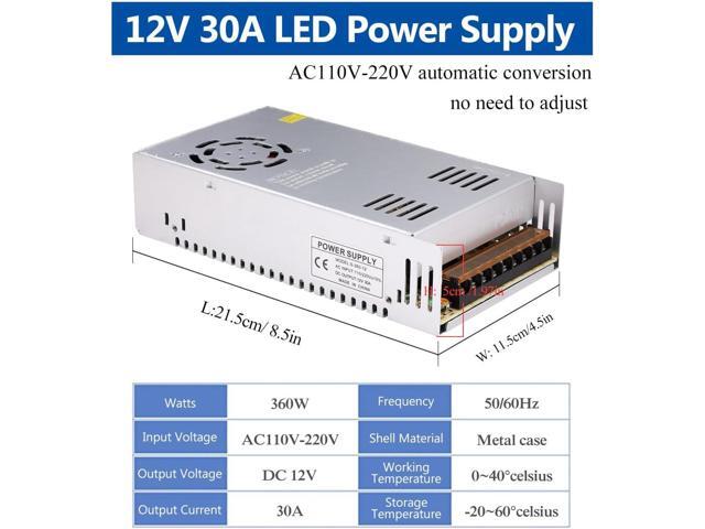 Click here for Versatile 12V 30A Power Supply - 360W Universal Re... prices