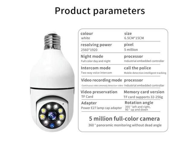 Click here for 2023 Hot E27 1080P Surveillance Camera LED Light B... prices