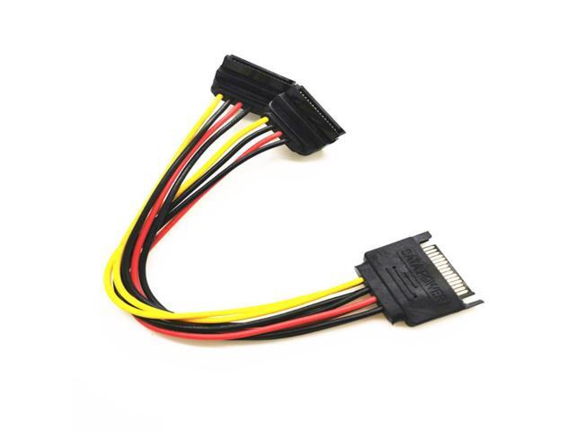 Click here for 20cm 15Pin SATA Male to 2 Female Elbow Computer Ca... prices
