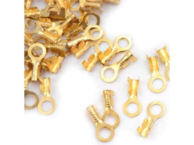 Click here for 100 Pcs 5.2mm Gold Brass Round Terminal Power Supp... prices