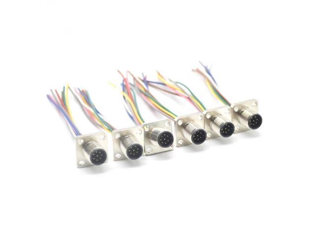 Click here for M12-8 Core 6P 2A Square Fixed Male Connector with... prices