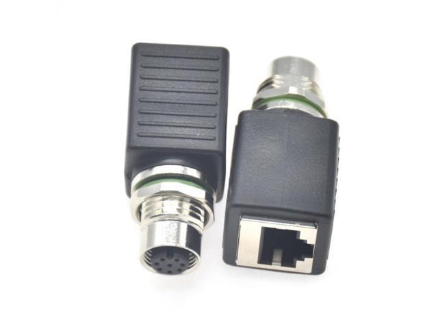 Click here for 1pc M12 4 Pin D Encoding To RJ45 Female Connector... prices