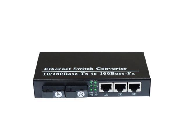 Click here for 100M Fiber Optic Transceiver 2 Fiber Port 3 RJ45 E... prices