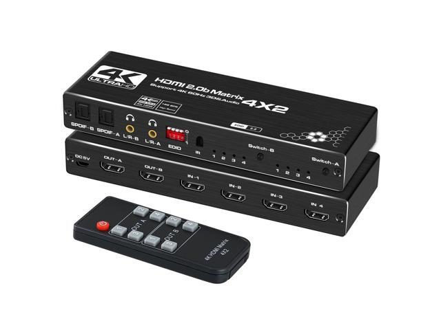 Click here for BUCIER 4x2 HDMI Matrix Switch with 2 SPDIF/3.5mm A... prices