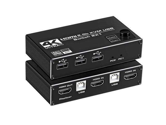 Click here for HDMI KVM Switch  4K@60Hz 2x1 HDMI2.0 Ports + 3X US... prices