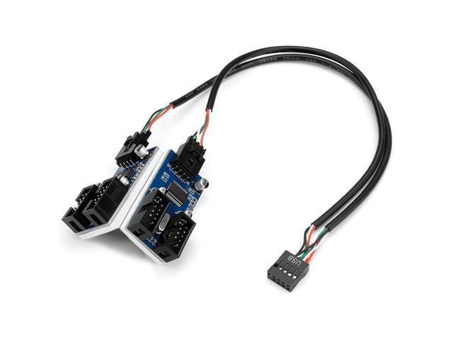 Click here for Motherboard USB 2.0 9pin Header 1 to 4 Extension H... prices