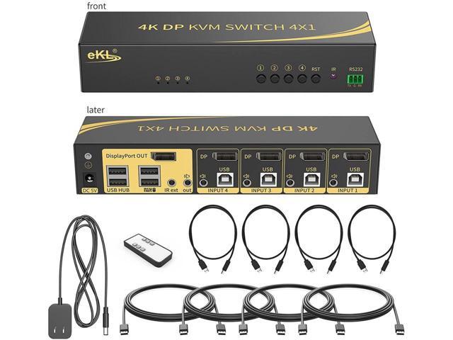 Click here for eKL KVM Switch Displayport 4 Port DP 1.2 4x1 Suppo... prices