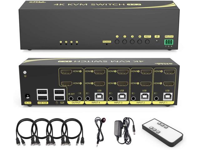 Click here for HDMI KVM Switch 4 in 2 Out Dual Monitor Extended D... prices