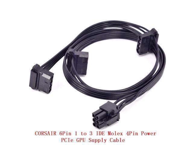 Click here for PCI-e 6Pin 1 to 3 IDE Molex 4Pin Power Supply Cabl... prices
