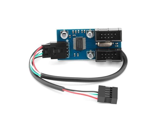 Click here for Motherboard 9 pin Header Male 1 to 2 Female Extens... prices