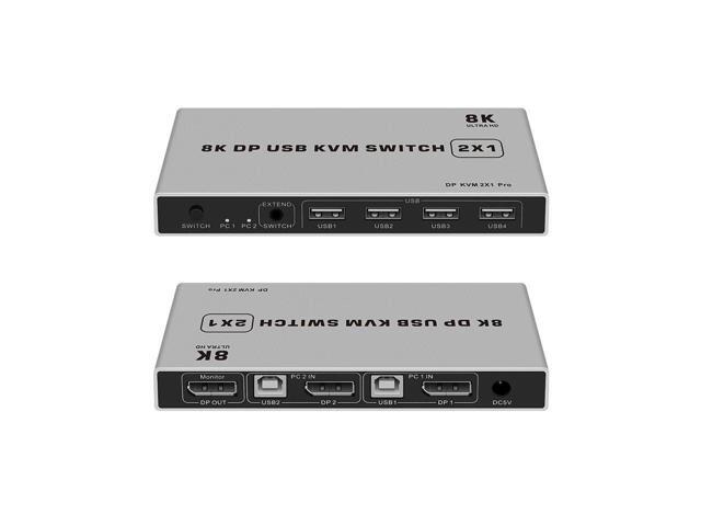 Click here for 8K Dual-port DP USB KVM Displayport KVM Switch 4K@... prices