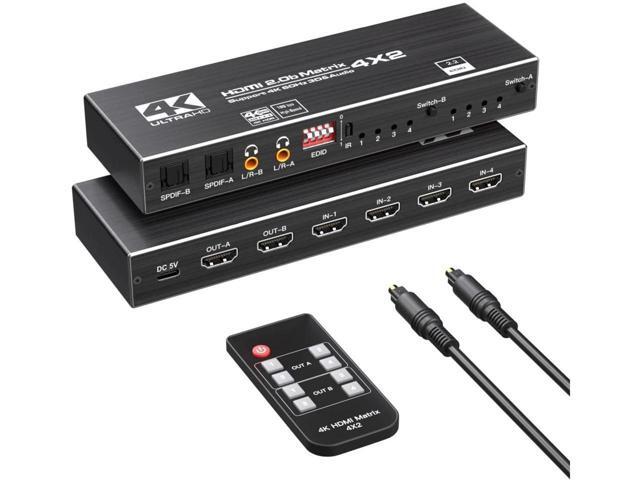 Click here for 4K HDMI Matrix Switch 4x2  Video Switcher Splitter... prices