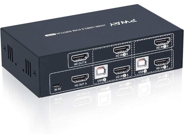 Click here for 2 Port Dual Monitor KVM Switch HDMI 4K@30Hz  2 USB... prices