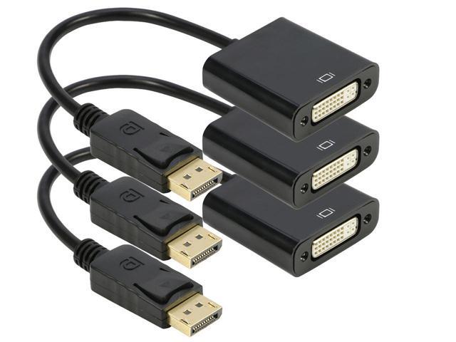 Click here for DP DisplayPort to DVI Adapter 3Pack  Gold Plated D... prices