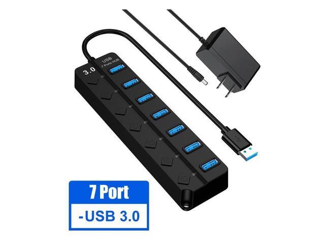 Click here for BUCIER Powered USB Hub  7 Port USB 3.0 Data Hub Sp... prices