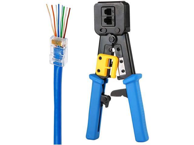 Click here for BUCIER RJ45 Crimp Tool Pass Through Cat5 Cat5e Cat... prices