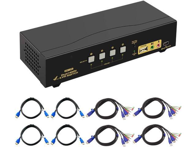 Click here for BUCIER HDMI KVM Switch 2 Port Dual Monitor Extende... prices