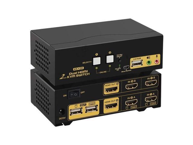 Click here for BUCIER HDMI KVM Switch 2 Port Dual Monitor Extende... prices