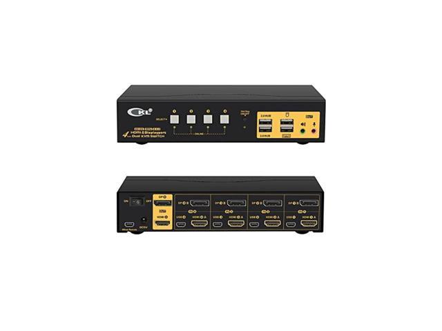 Click here for BUCIER 4 Port Dual Monitor KVM Switch HDMI + Displ... prices