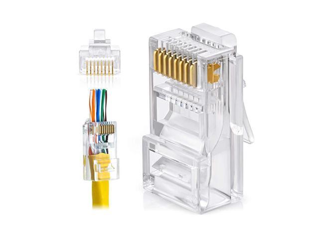Click here for BUCIER RJ45 Cat6 Pass Through Connectors - Pack of... prices